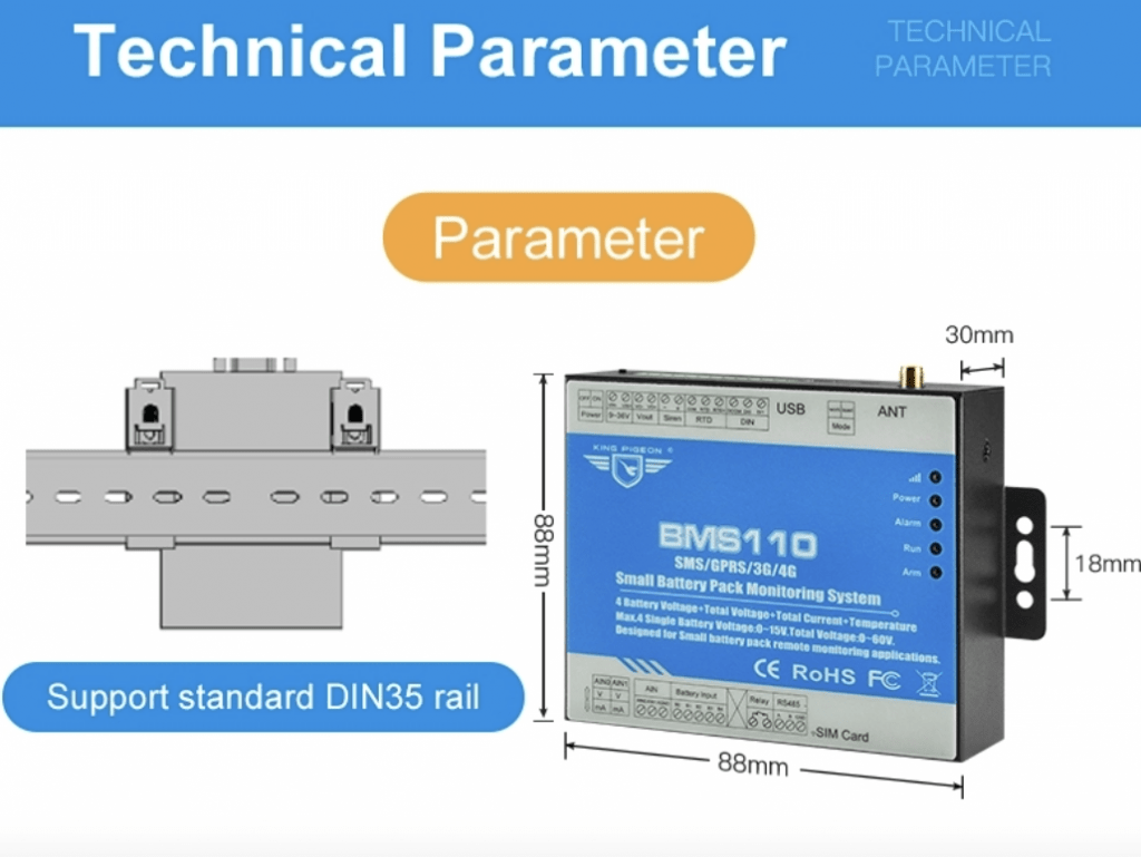 Modbus BMS110 - Hệ thống giám sát pin 4G giá rẻ