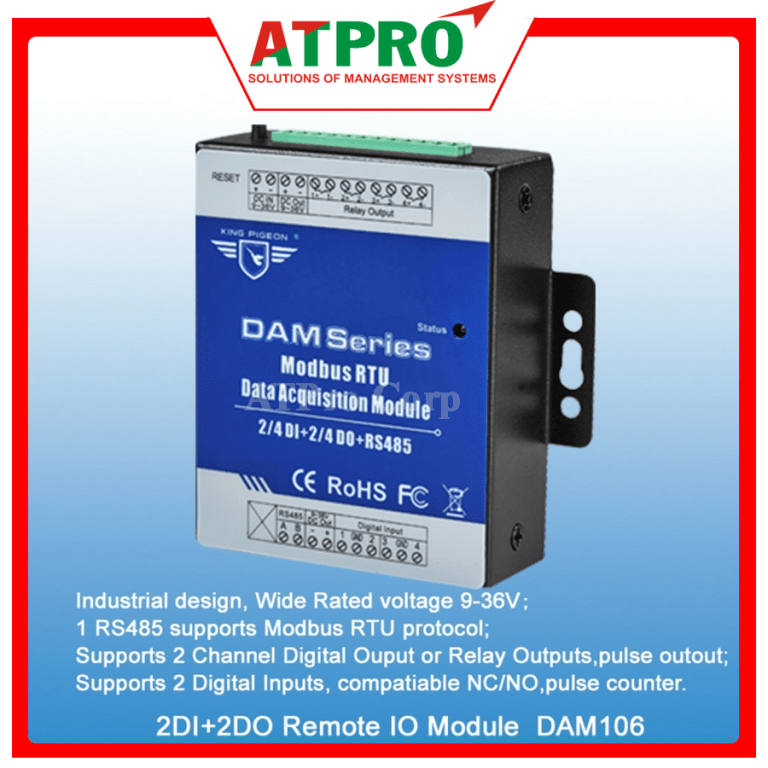 MODULE I/O RS485 DAM106- 2DI+2DO chính hãng