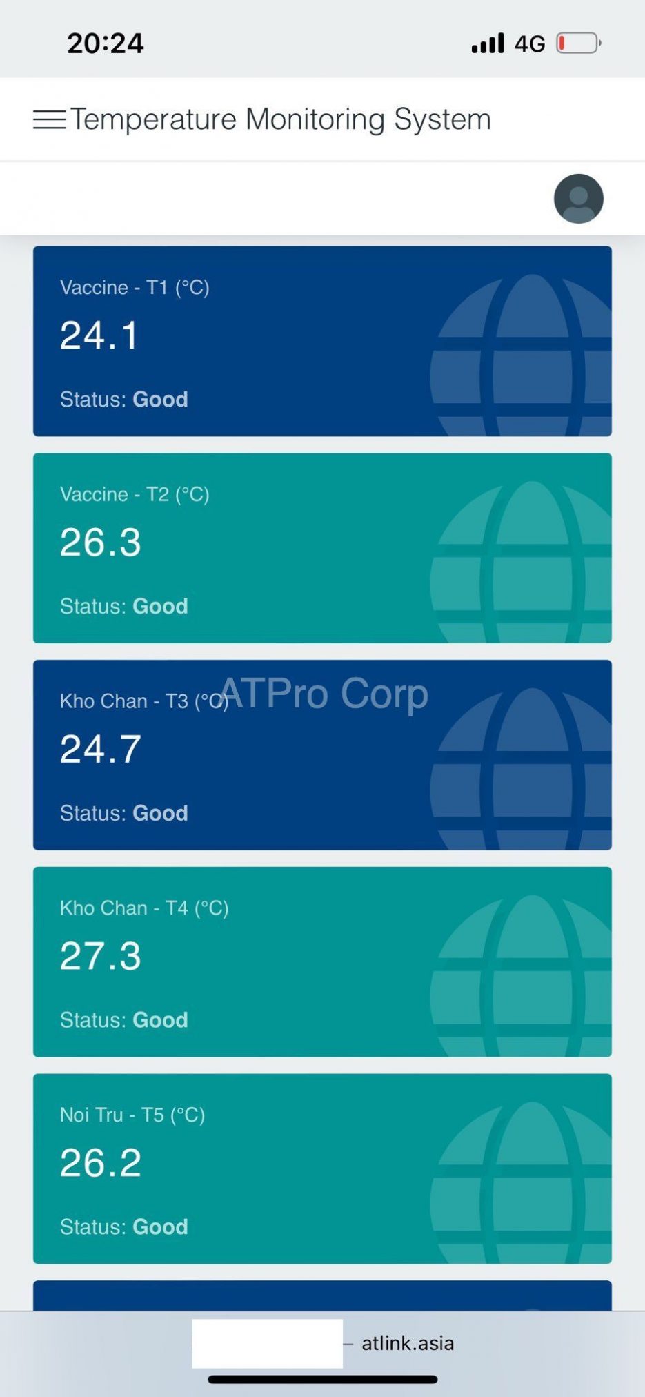 Hệ thống theo dõi nhiệt độ tủ vaccine ATPro