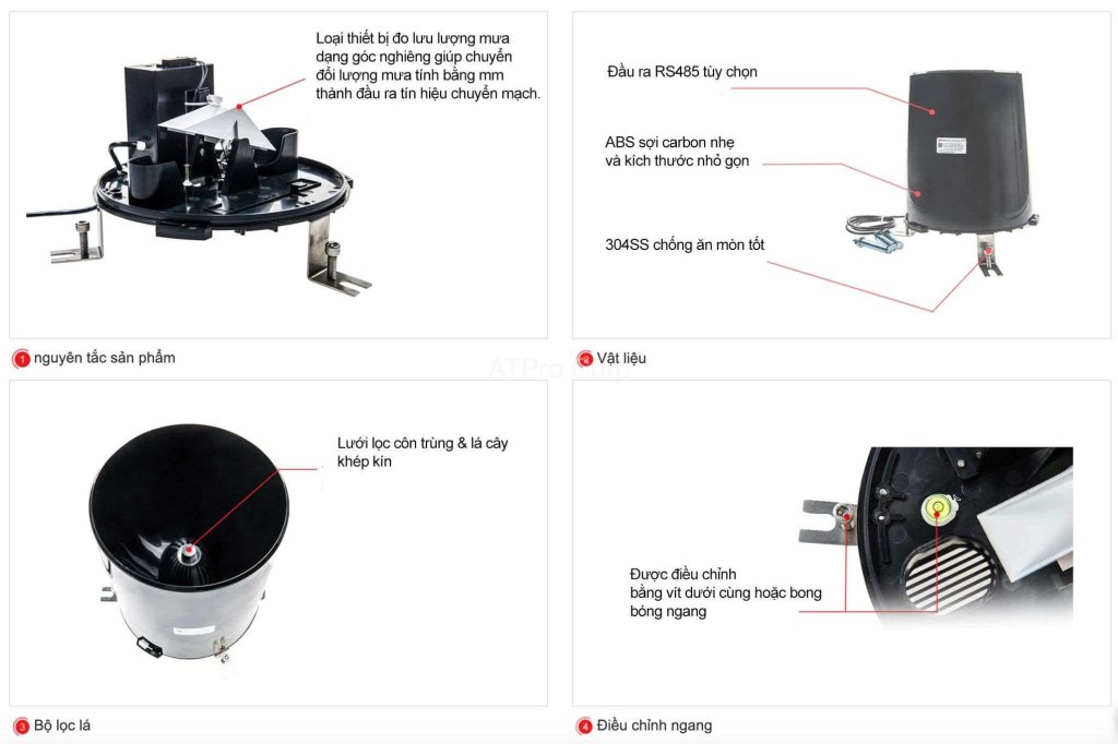 Cảm biến đo lượng mưa RK400-04 chính hãng giá rẻ uy tín