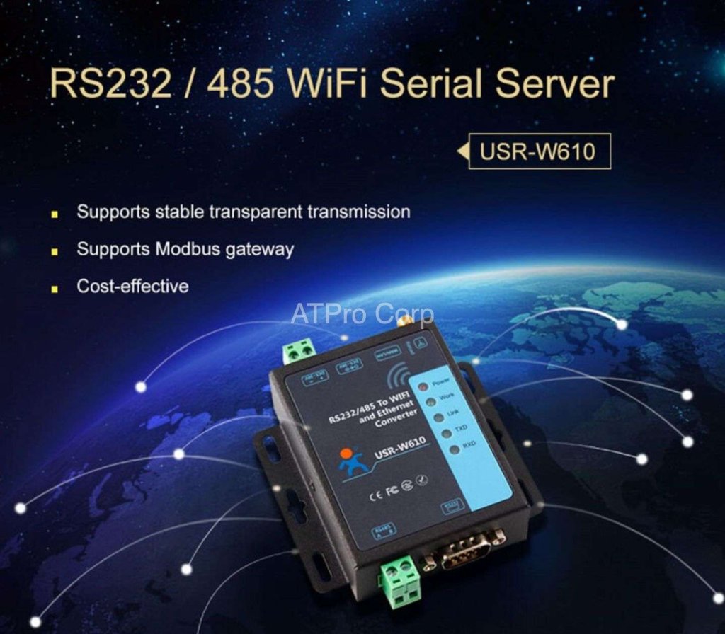 USR-W610 bộ chuyển đổi 1 cổng RS232/RS485 sang wifi giá rẻ