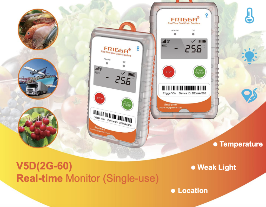 Thiết bị định vị nhiệt độ thời gian thực V5D (2G-60) chính hãng